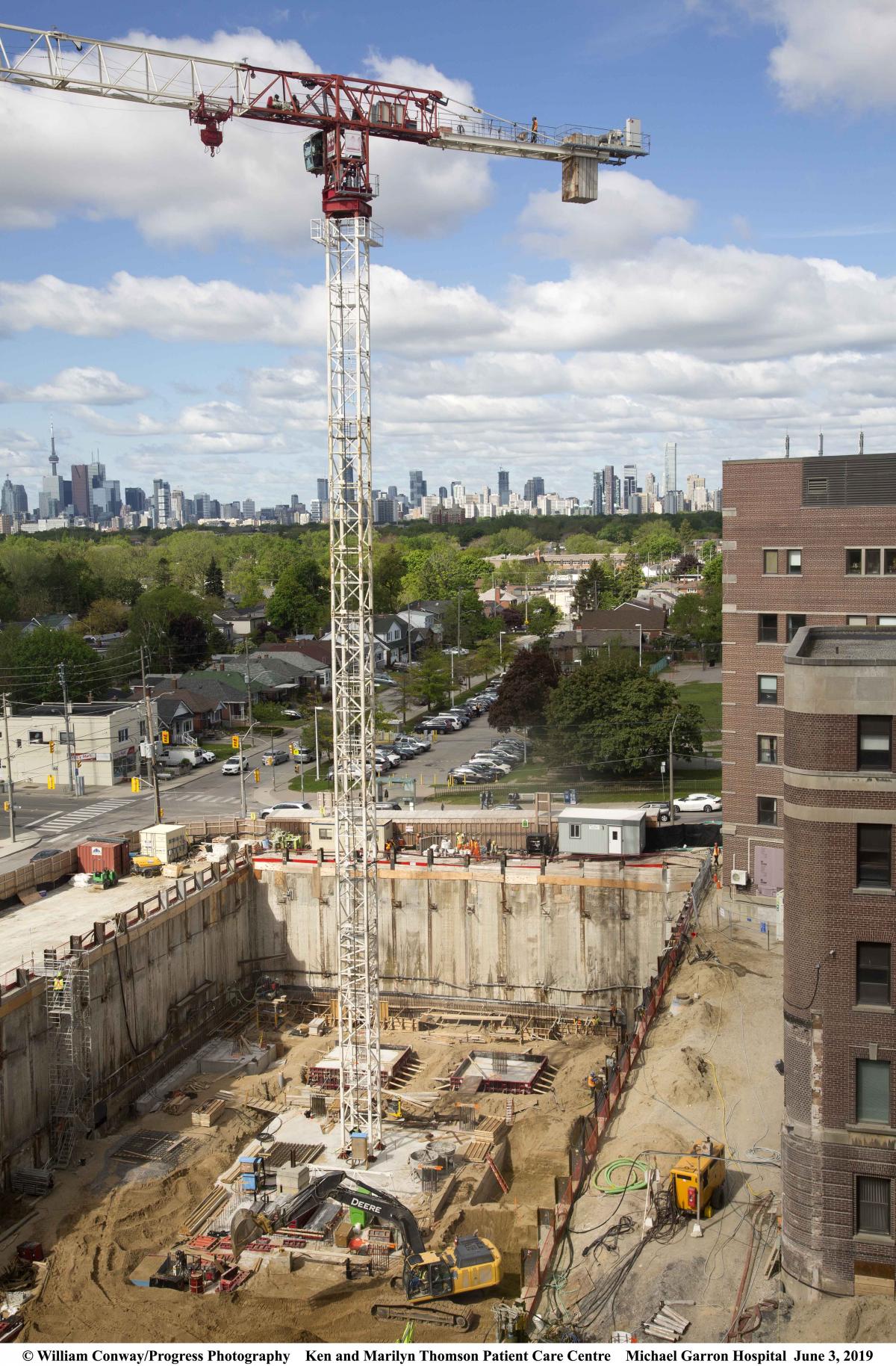 Let the building begin! First of two cranes installed at MGH | Michael ...