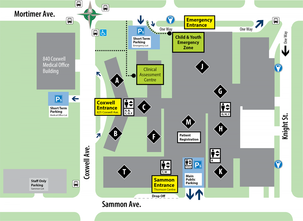Hospital Campus Map | Michael Garron Hospital, Toronto East Health ...